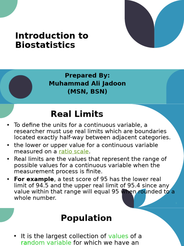 Introduction To Biostatistics (Part-II) | PDF | Level Of Measurement | Measurement