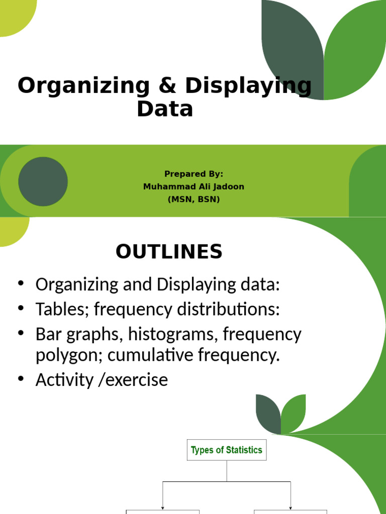 Organizing & Displaying of Data | PDF | Statistics | Probability Distribution