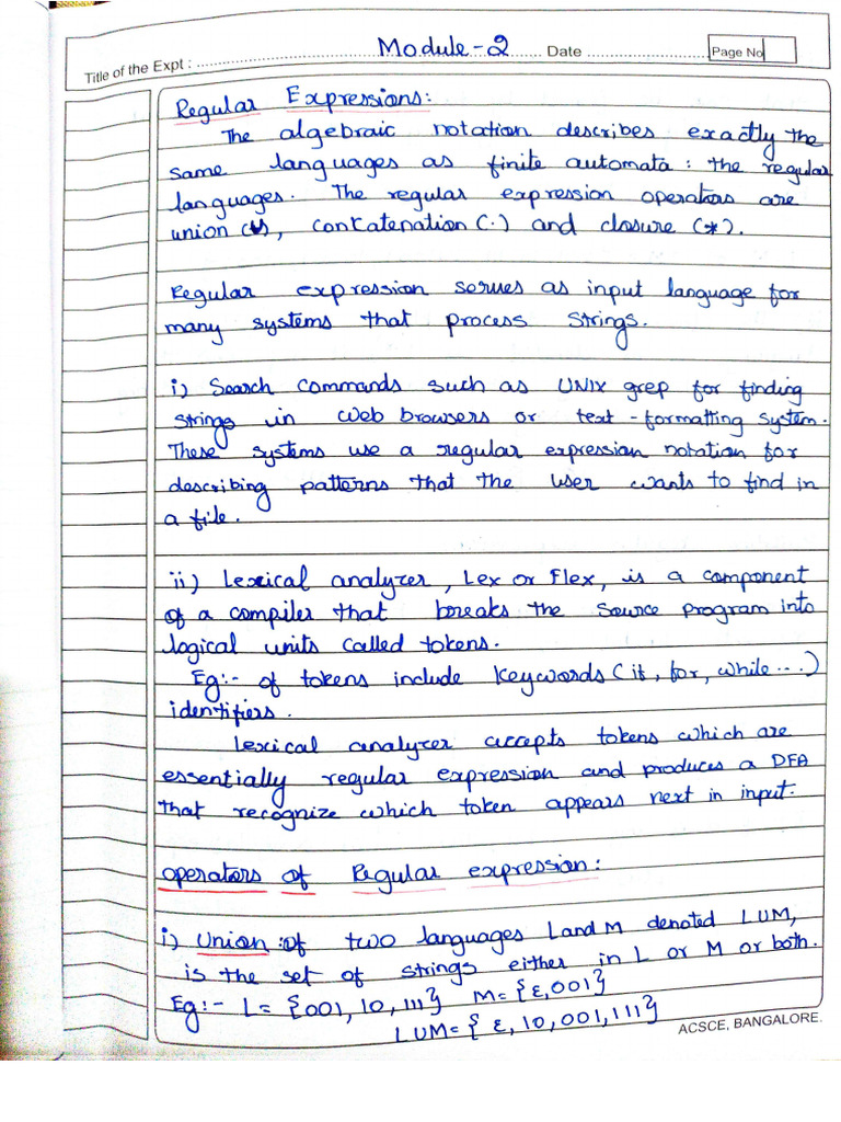 TOC Notes Unit 2 | PDF