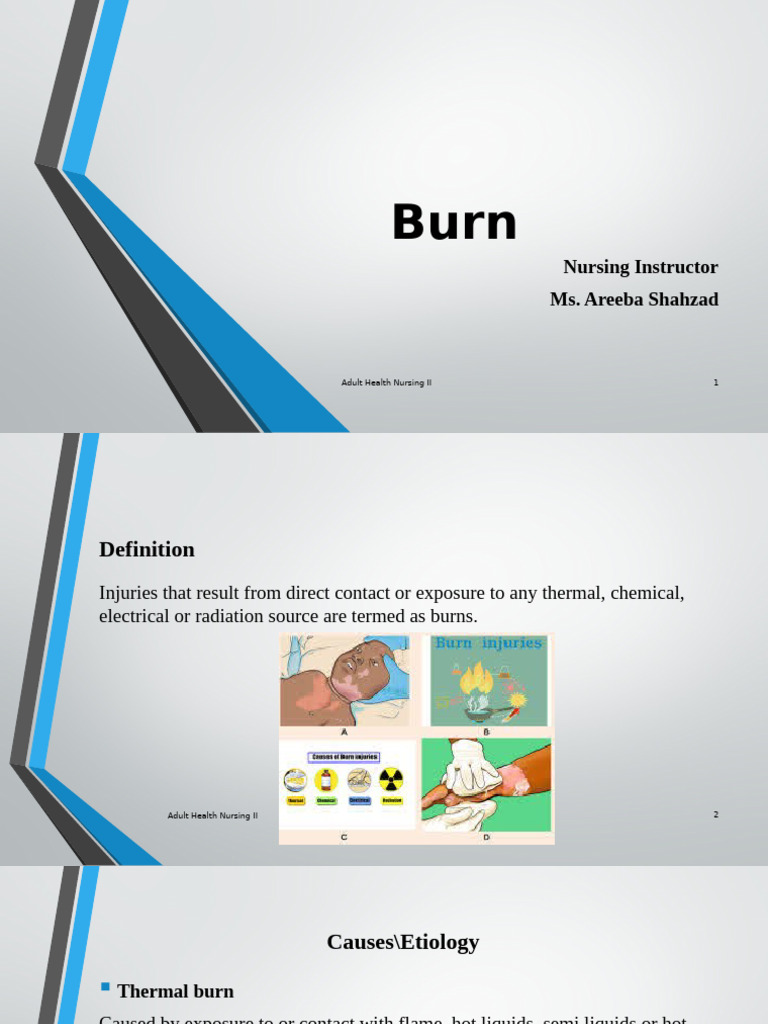 Comprehensive Guide to Burn Nursing Care | PDF | Burn | Skin