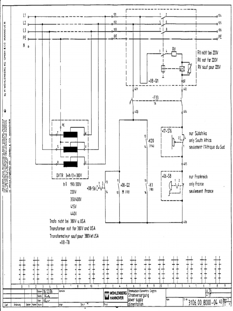WOHLENDERG 76 SPM 3106.00.8000-04 Wiring Diagram Schaltplan | PDF | Lte (Telecommunication ...