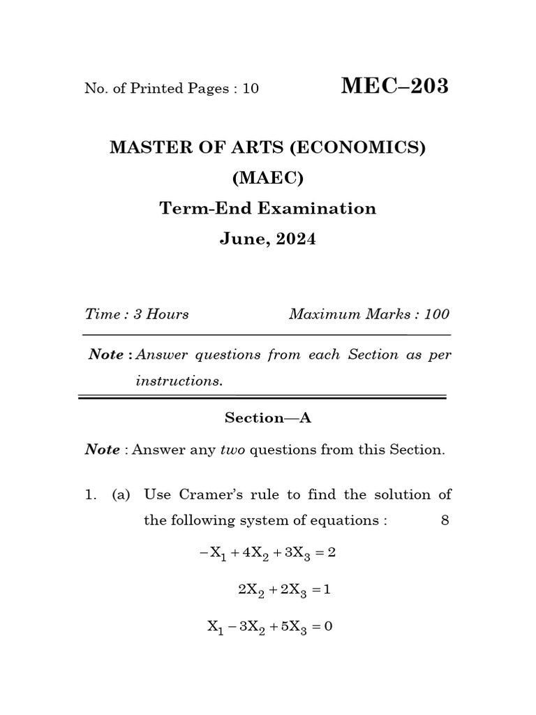 Mec 203 | PDF | Eigenvalues And Eigenvectors | Functions And Mappings
