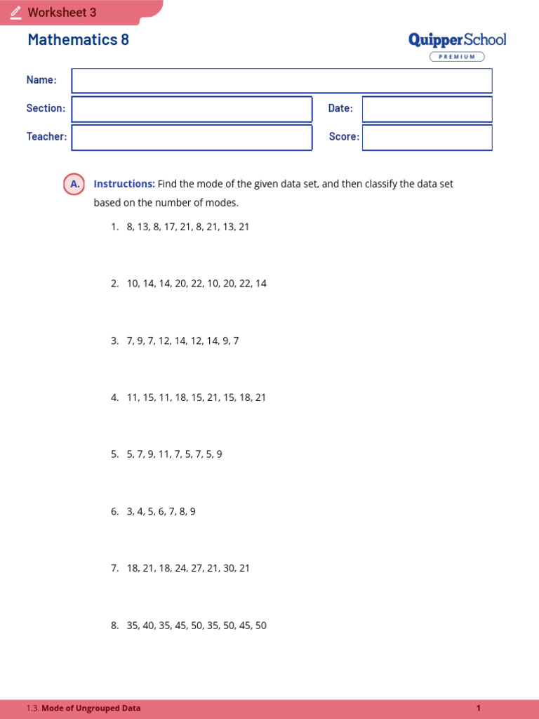 Mathematics Worksheet 2 | PDF