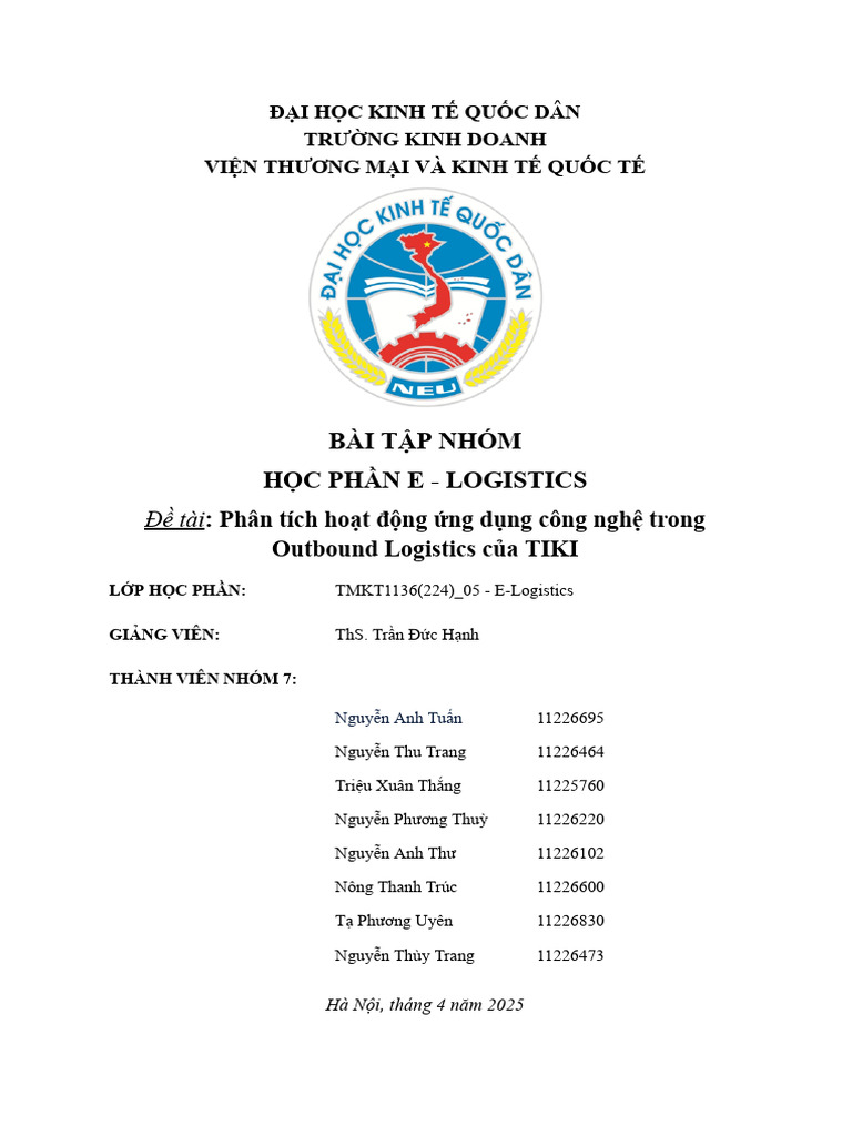 TIKI-Outbound Logistics | PDF