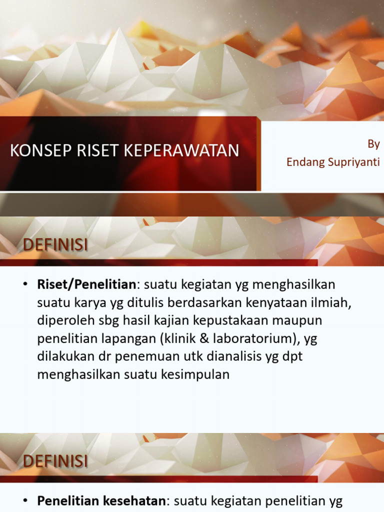 Materi Riset Keperawatan Metodologi | PDF