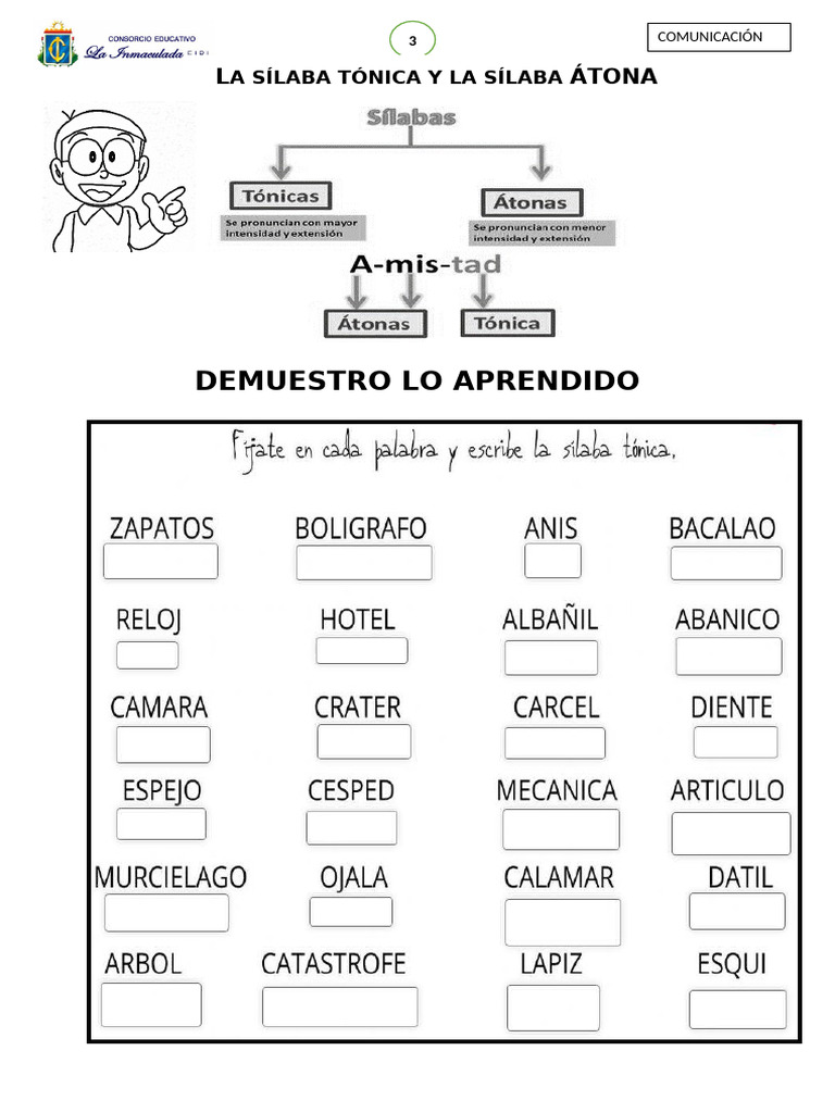 La Sílaba Tónica | PDF
