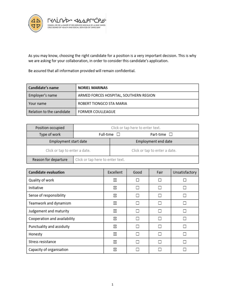 Reference Form - Noriel Marinas | PDF | Business | Social Psychology