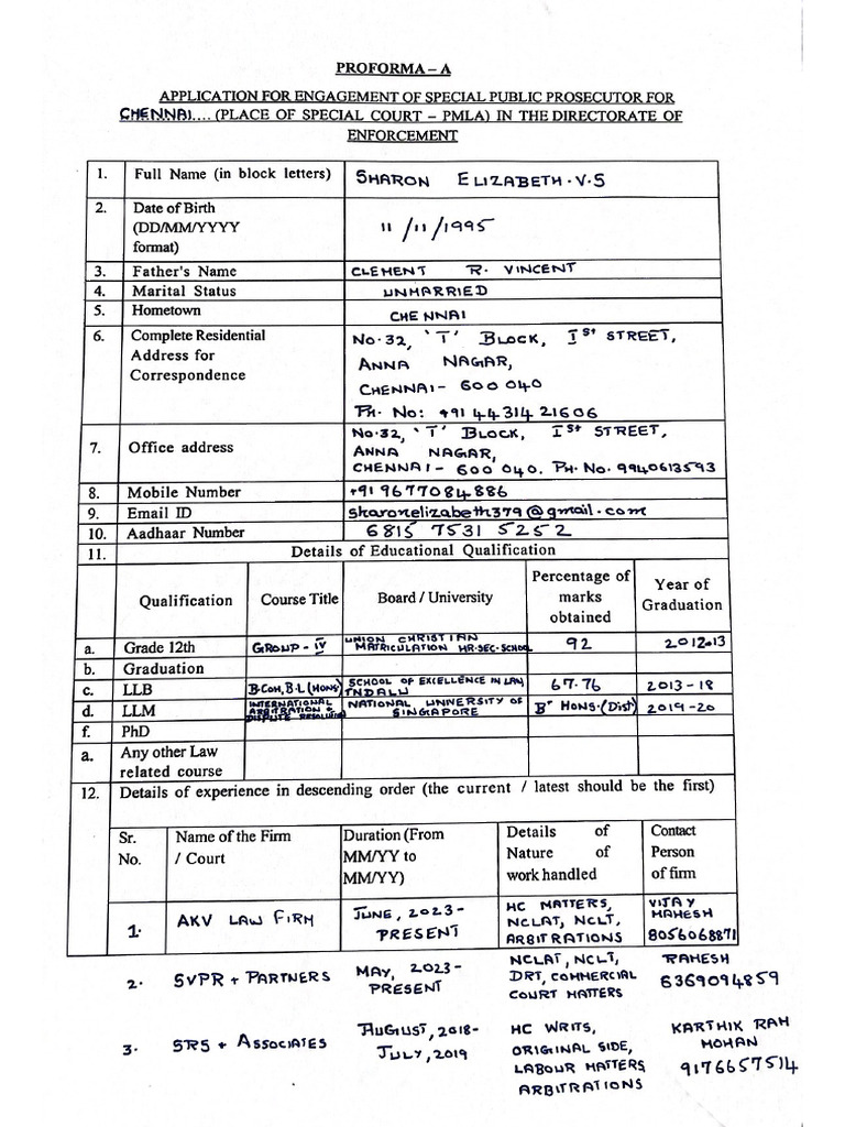 SPP-PMLA, Chennai Zone | PDF