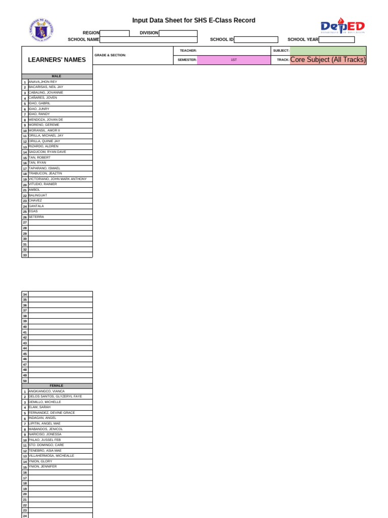 Stat and Prob Class Record | PDF
