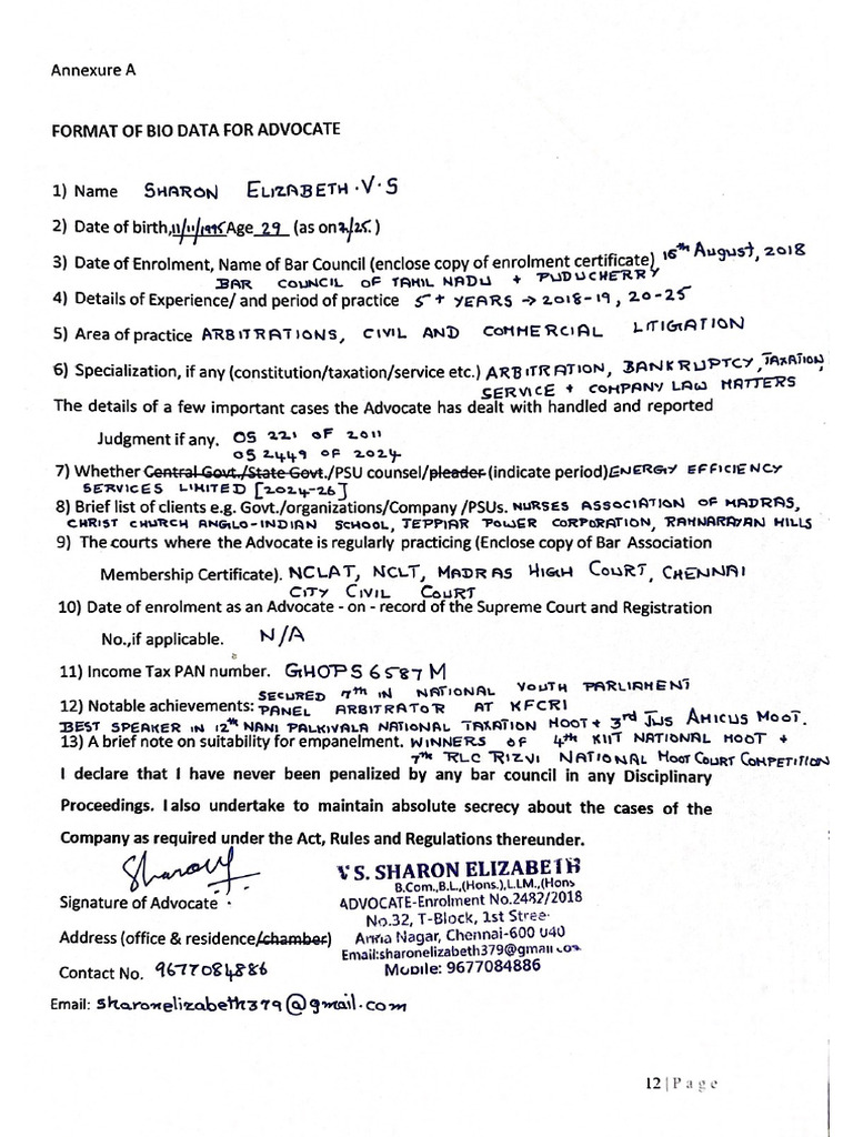 CCL Empanelment Application | PDF