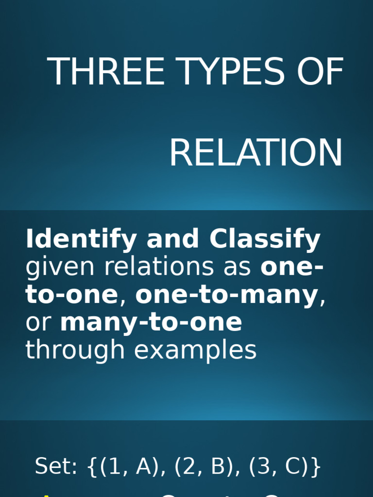 Three Types of Relation | PDF