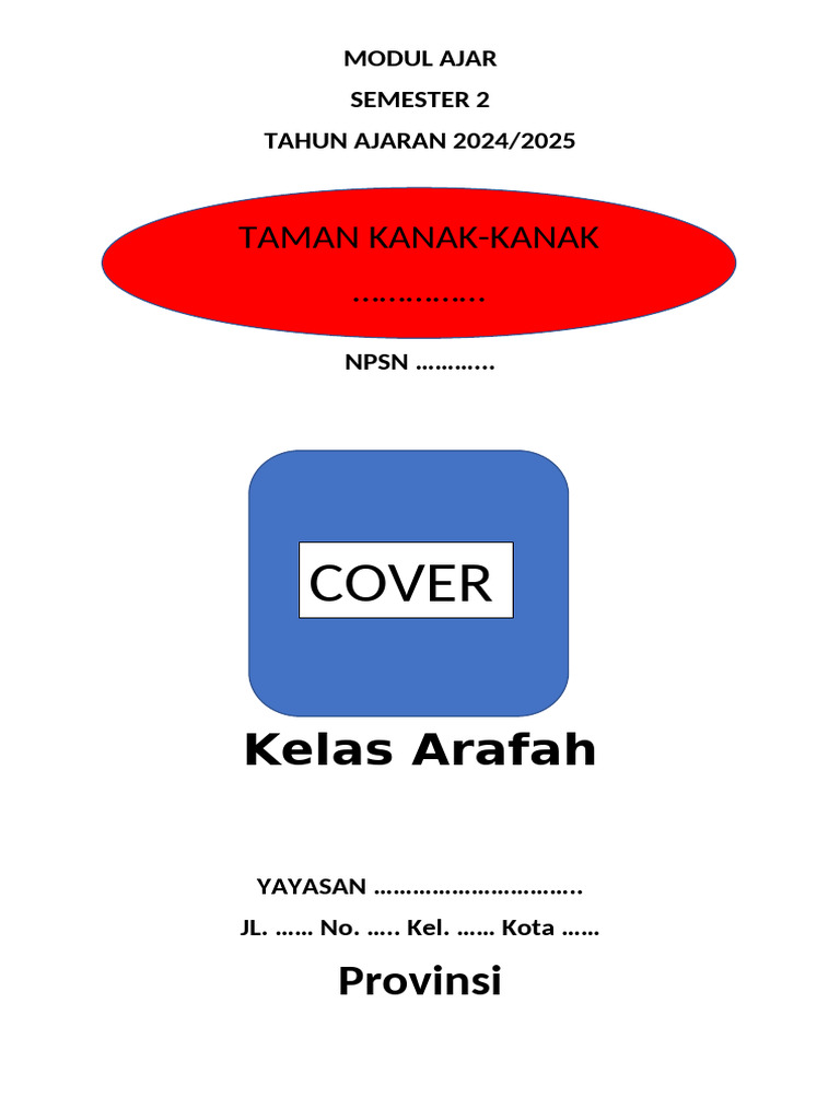 Modul Ajar TK Semester 2 2024/2025 | PDF