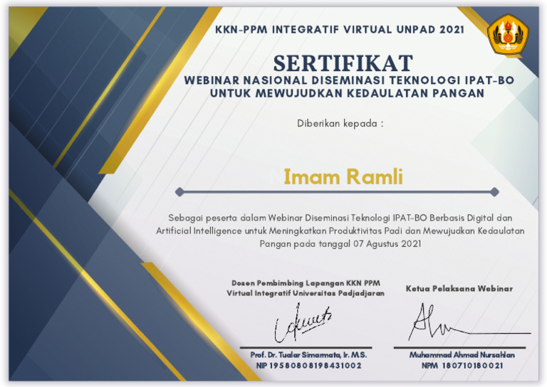 Sertifikat Ipat-Bo | PDF