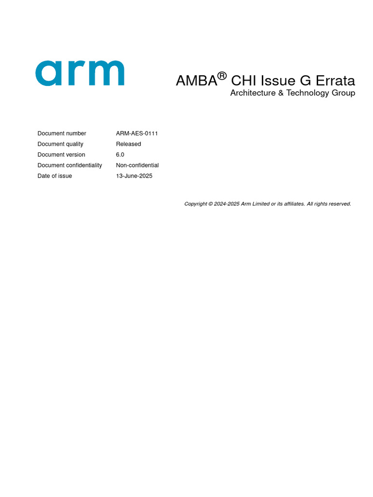 AMBA CHI Issue G Errata Document | PDF | License