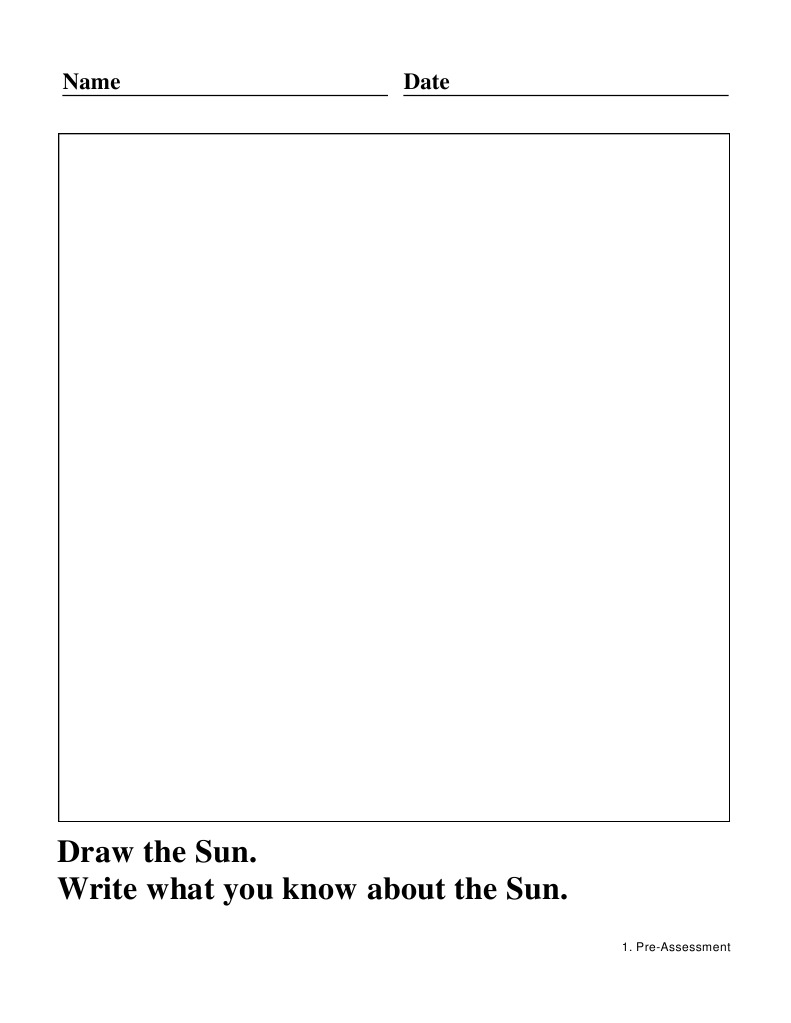 Understanding the Sun: Pre-Assessment Guide | PDF