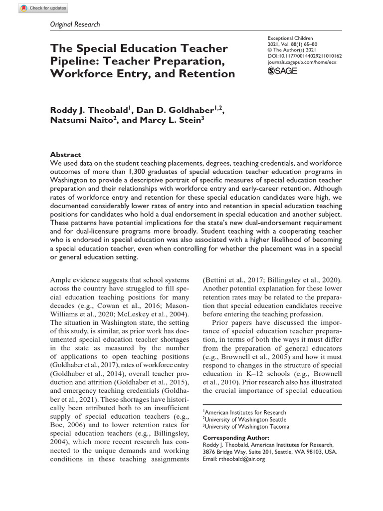 Special Education Teacher Preparation Insights | PDF | Teachers ...