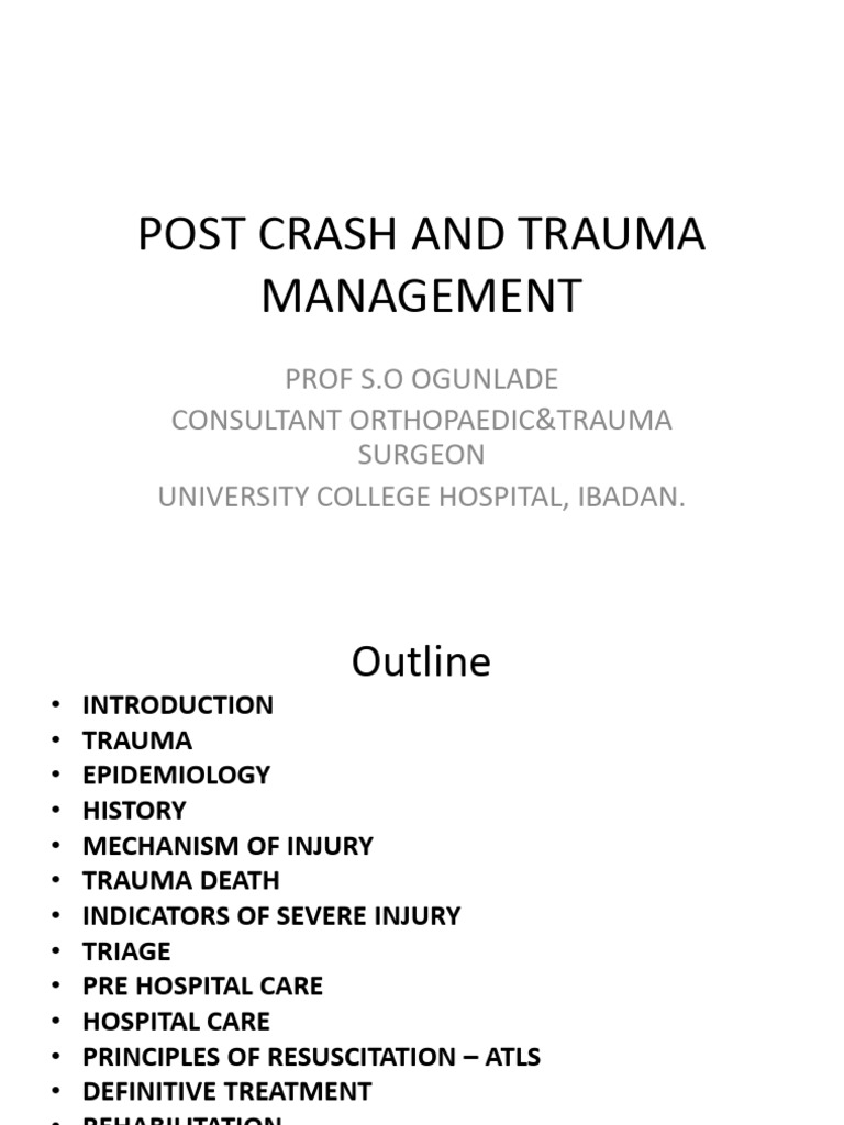 Post Crash and Trauma Management | PDF | Major Trauma | Biomechanics