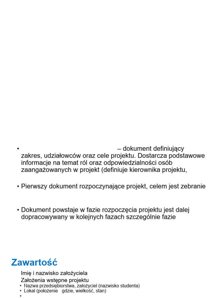 Karta Projektu 2024 | PDF