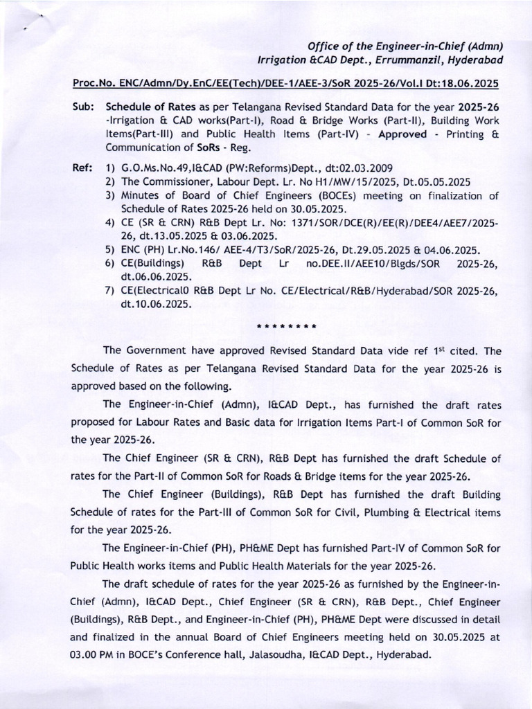 Schedule of Rate - Proceedings-2025-26 | PDF