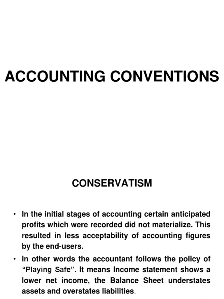 Accounting Conventions | PDF | International Financial Reporting ...