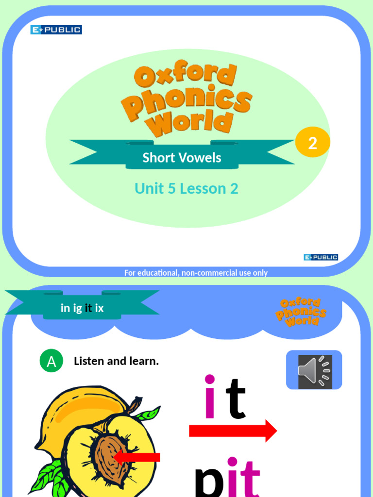 Short Vowel Lessons for Kids | PDF