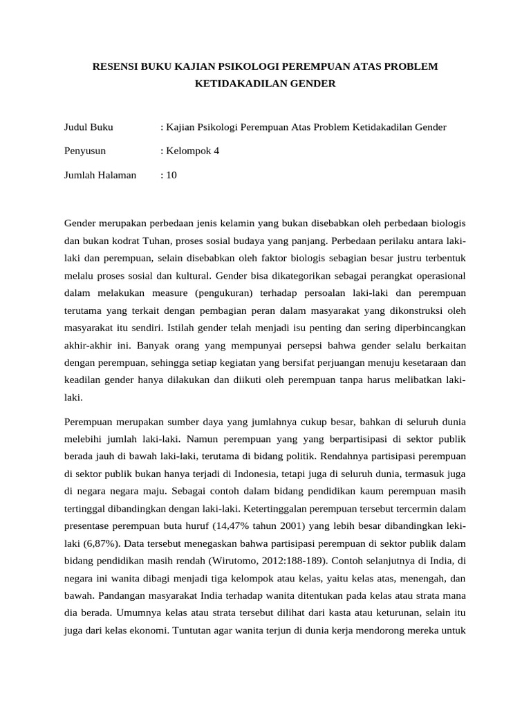 Resensi Buku Ham & Gender | PDF