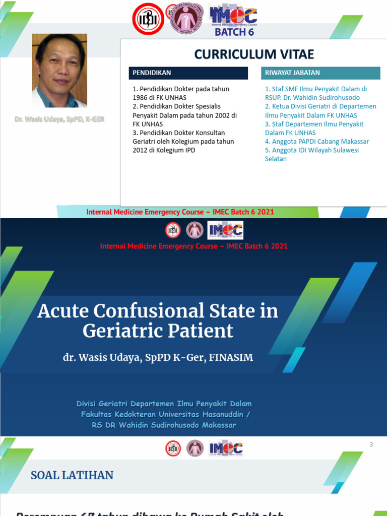 1-6 Dr. Wasis, SP - PD ACS in Geriatry IMEC VI | PDF