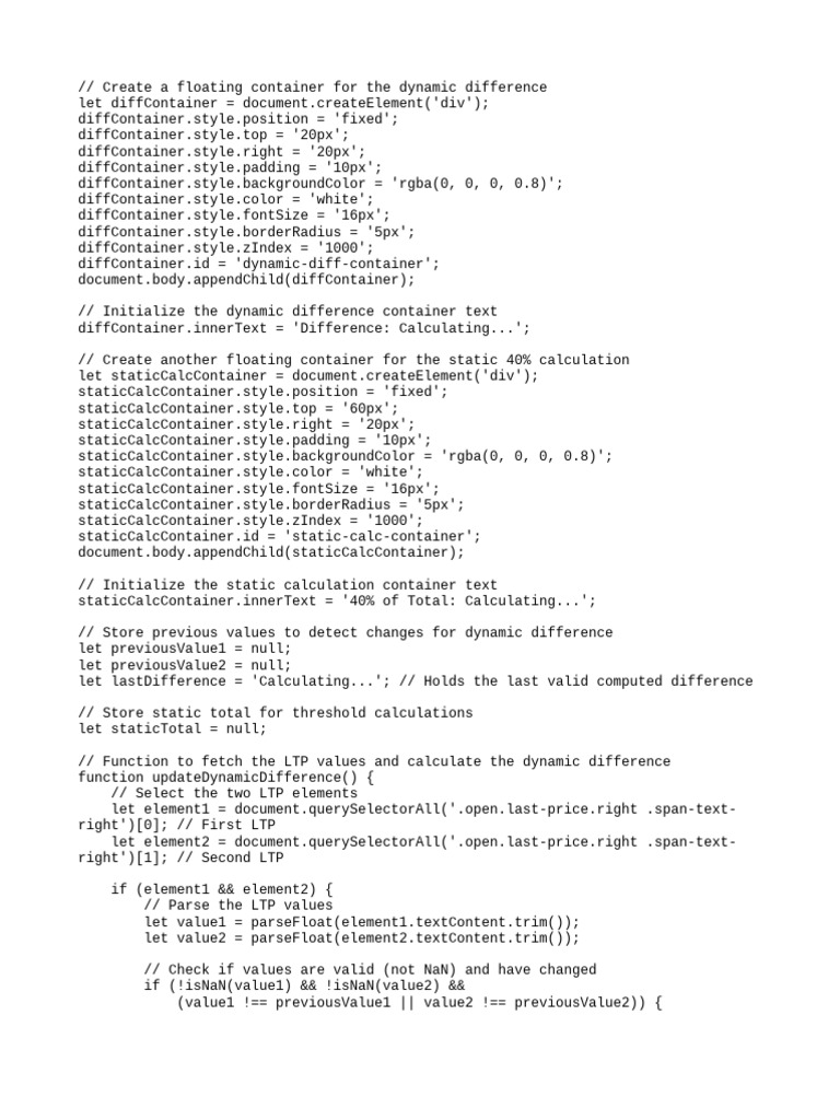 Dynamic Value Diff - LTP - Colours | PDF | Computer Programming | Software Engineering