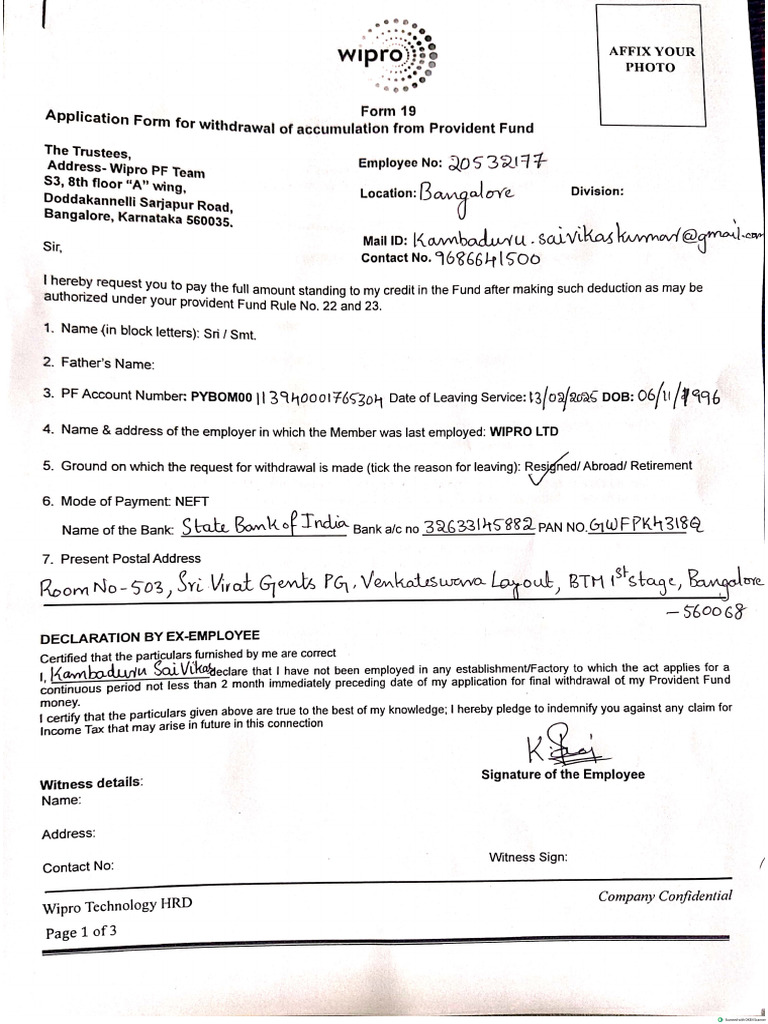 Form 19 | PDF