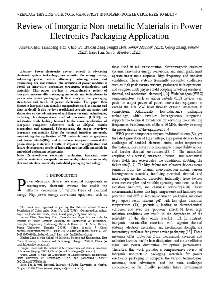 Inorganic Materials for Power Electronics | PDF | Epoxy | Silicone
