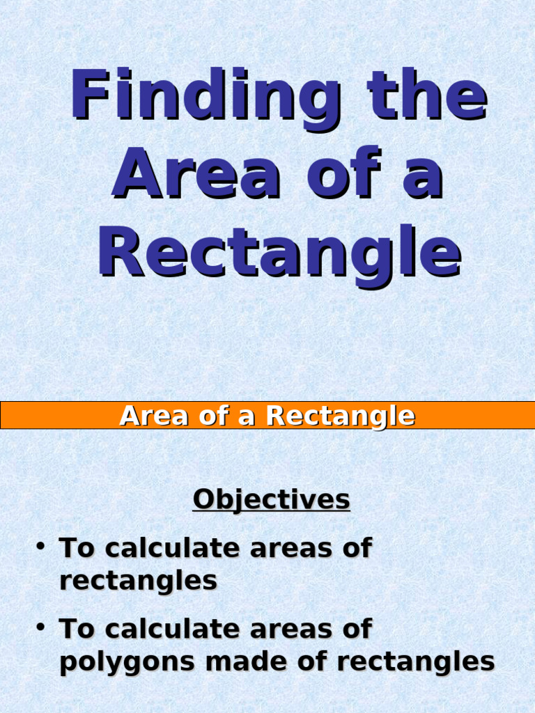 Calculate Rectangle Area Easily | PDF | Area | Length