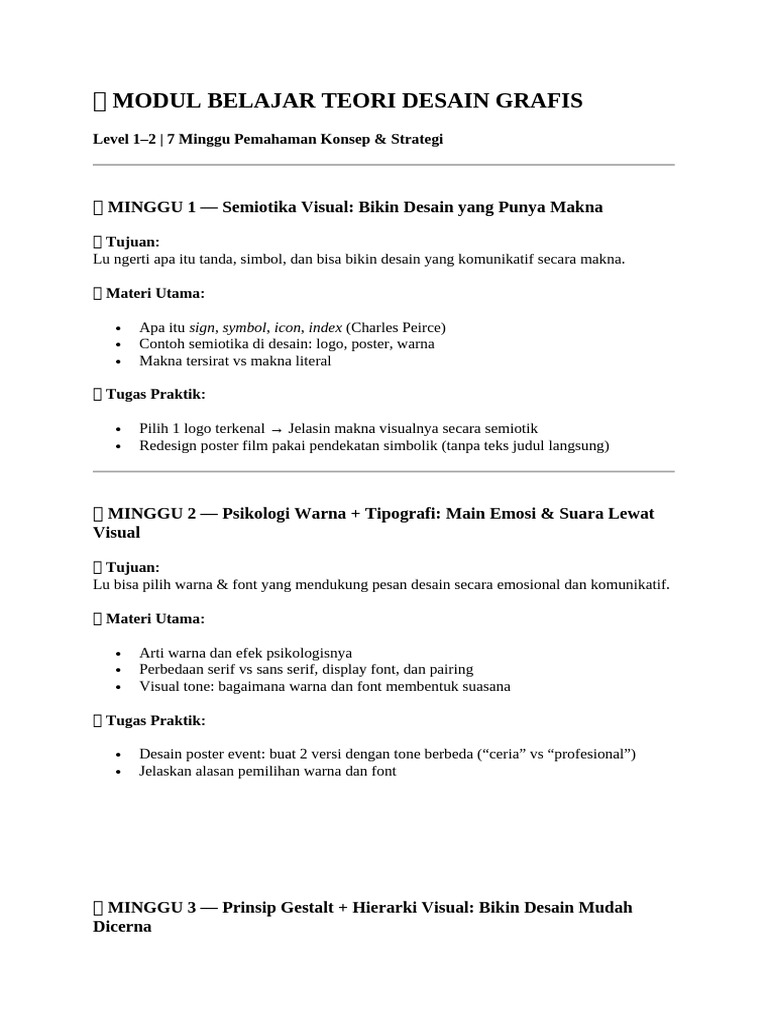 ? Modul Belajar Teori Desain Grafis | PDF