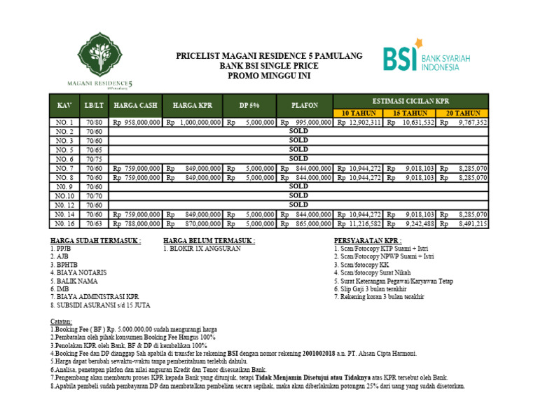 PL MR 5 Flat DP 5 Juta Mei 2025 | PDF