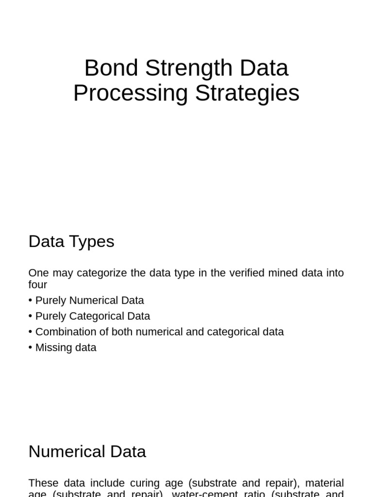 Data Processing For Machine Learning Applicatiion in Concrete Repair | PDF | Concrete | Stress ...