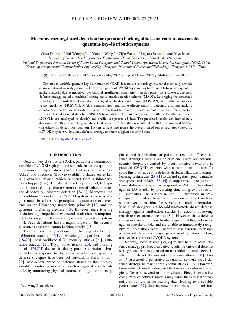 2023 Ding Machine Learning Based Detection | PDF | Cluster Analysis | Machine Learning