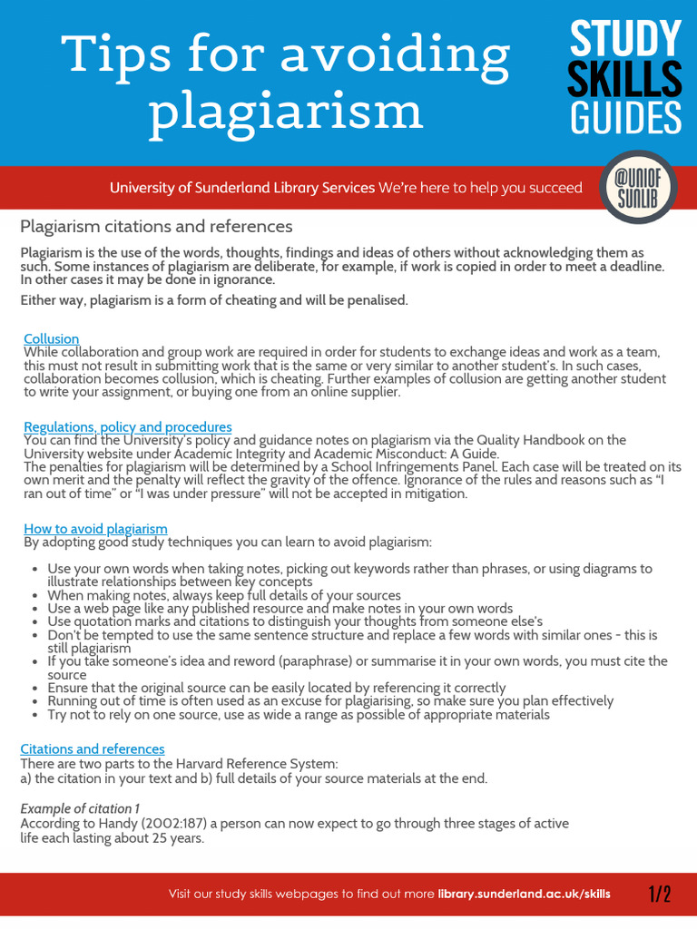 Tips For Avoiding Plagiarism AC 21 | PDF | Plagiarism | Citation