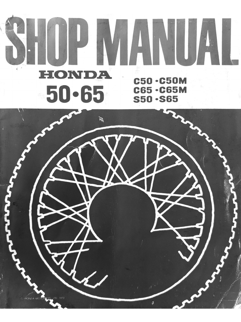 1966 Honda C50-C65 Shop Manual | PDF | Machines | Rotating Machines