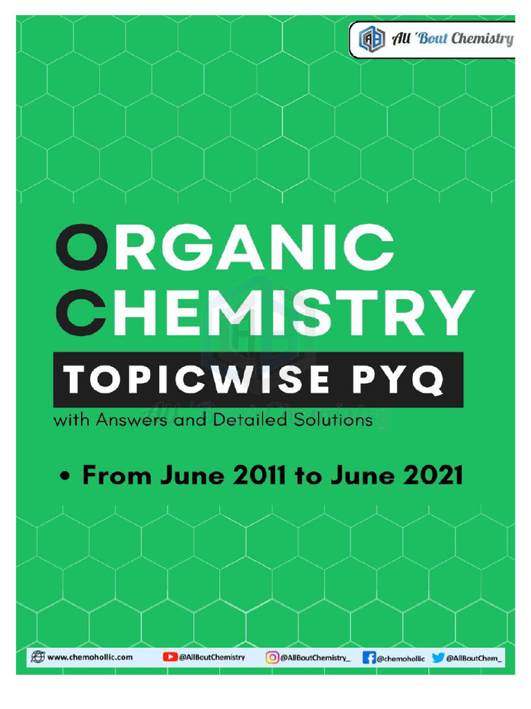 Organic Chemistry Topic Wise PYQs - Removed | PDF | Chirality ...