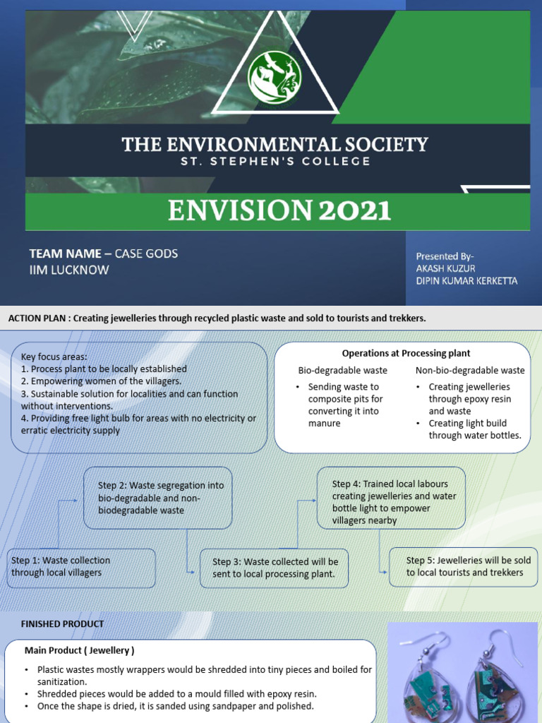 Envision 2021_Case Gods_Akash Kuzur_Dipin Kumar Kerketta | PDF | Biodegradation | Waste