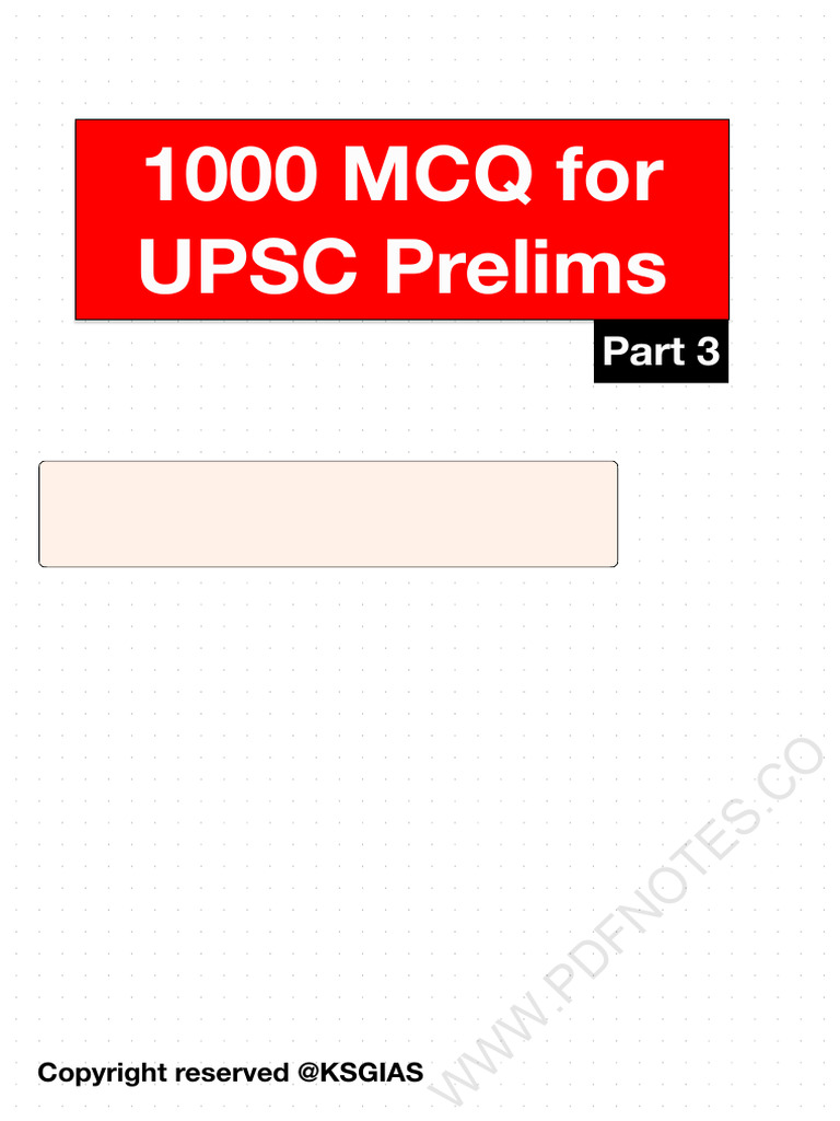 PT 1000 MCQ Part 3 KSG | PDF | Gross Domestic Product | Most Favoured Nation