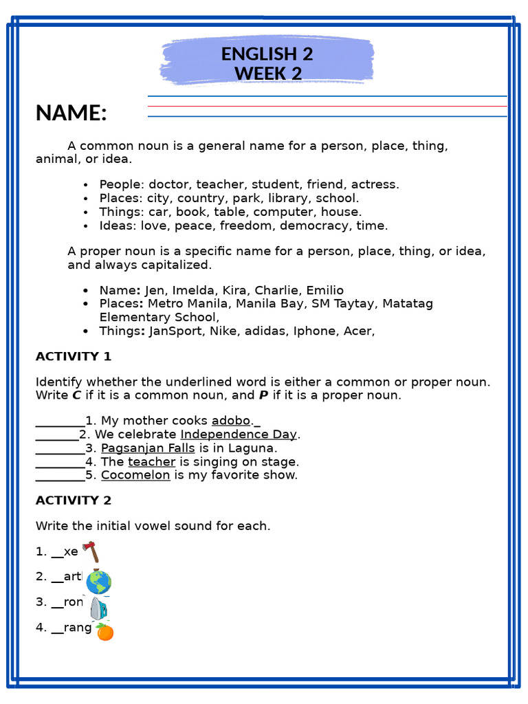 Activity Sheet-EnGLISH W2 PDF | PDF