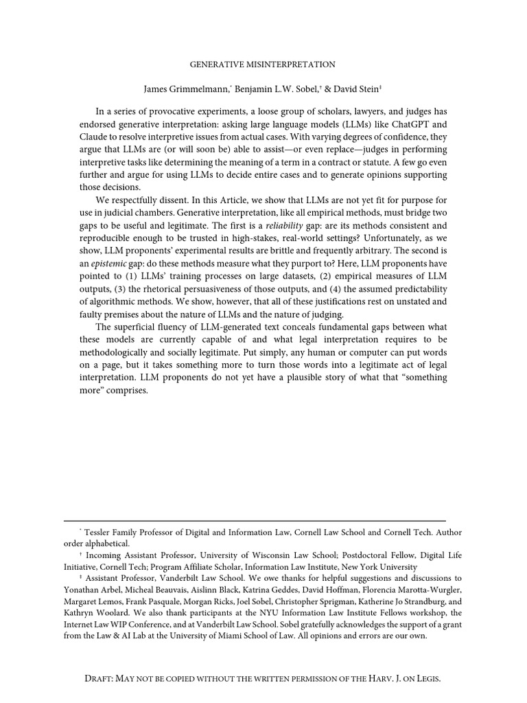 Generative Misinterpretation | PDF | Artificial Intelligence ...