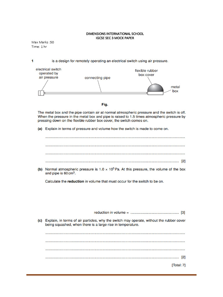 Term 3 IG3 Mock P4 QP | PDF