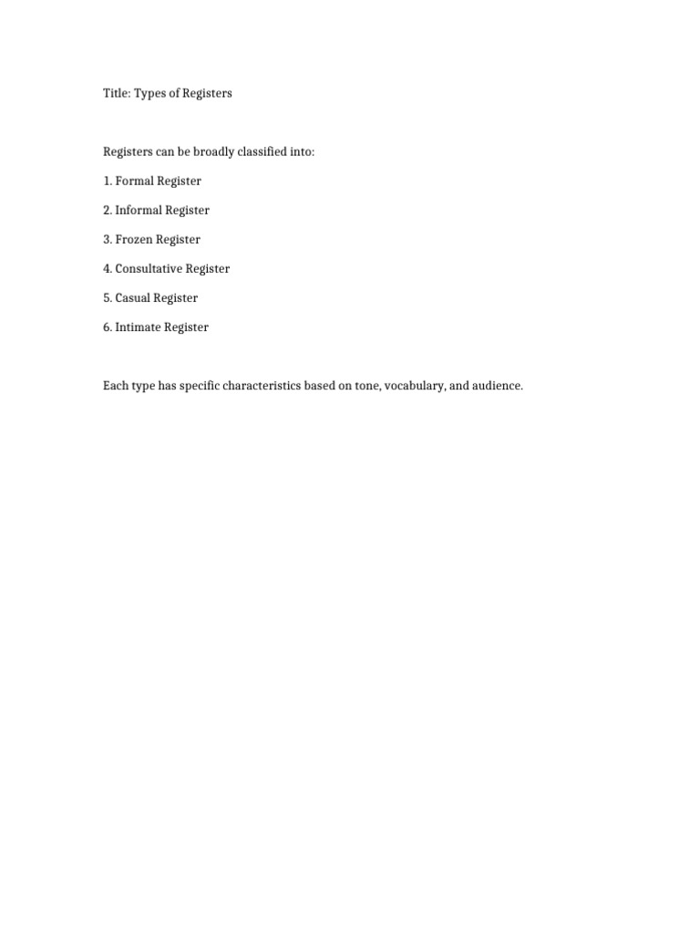 2 Types of Registers | PDF