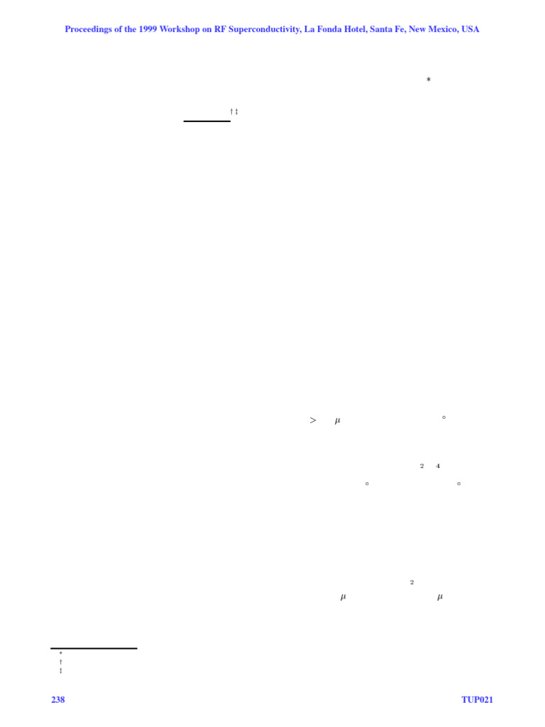 Mirco-Structures of RF Surfaces in The Electron-Beam-Weld Regions of Niobium | PDF | Electric ...