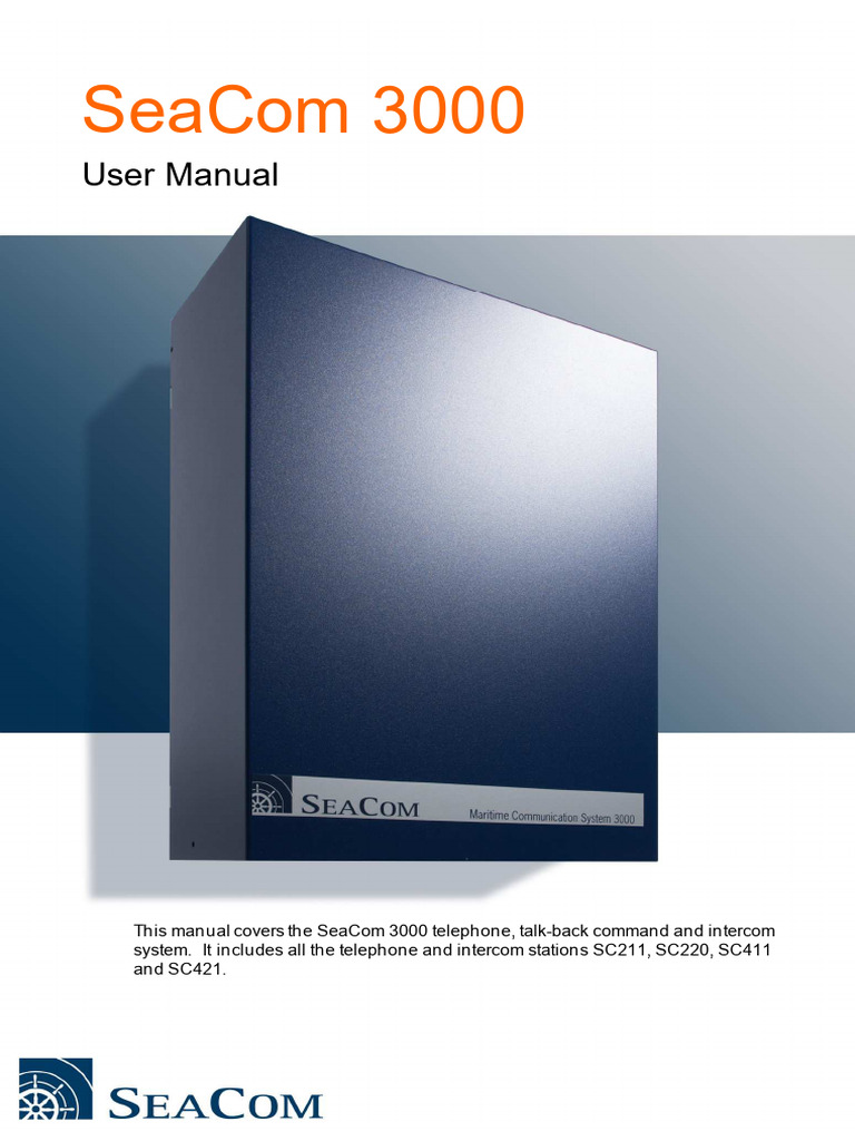SeaCom 3000 User Manual Overview | PDF | Telephone | Mains Electricity