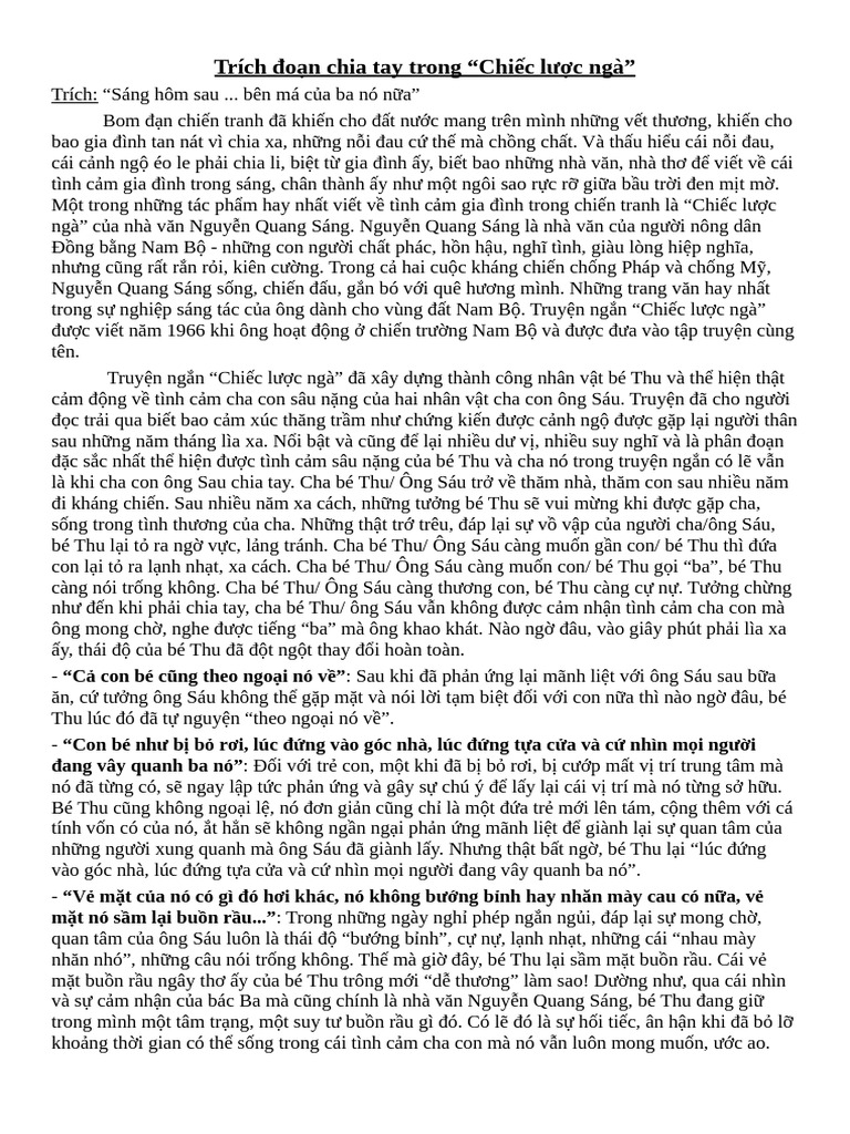 Chiec Luoc Nga | PDF