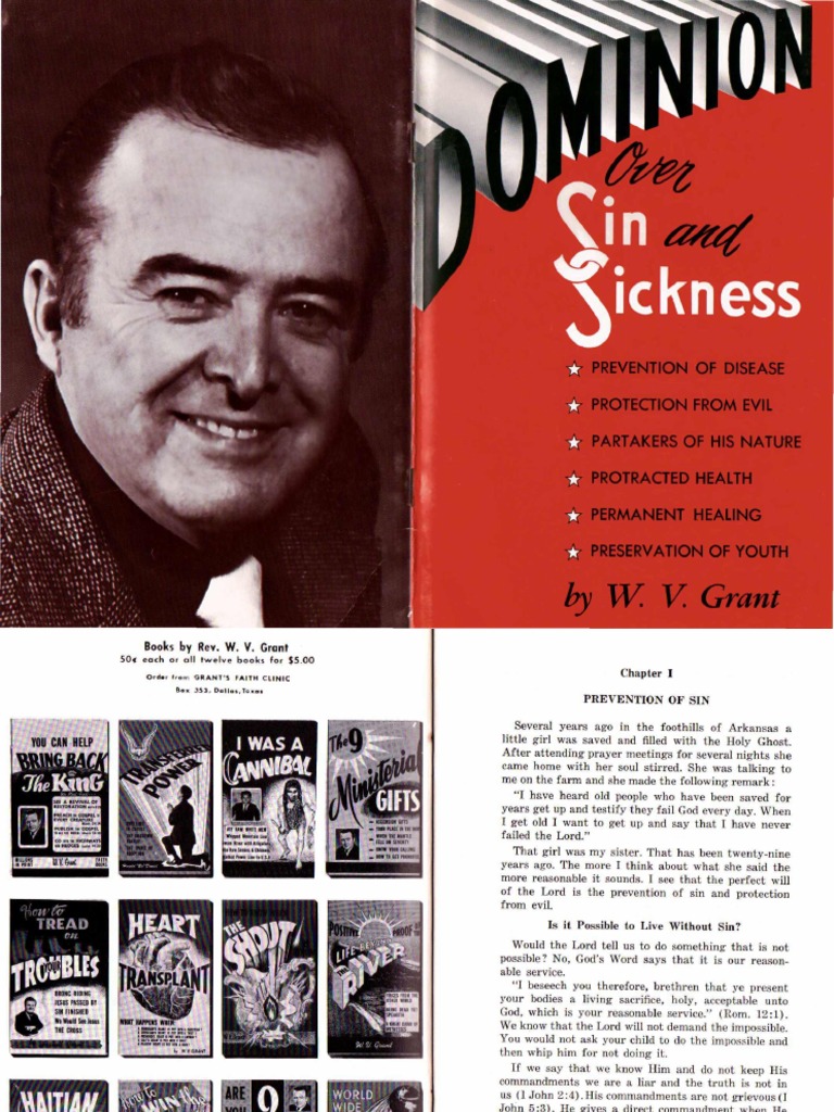 Dominion Over Sin and Sickness - Protection From Evil by W. v. Grant ...