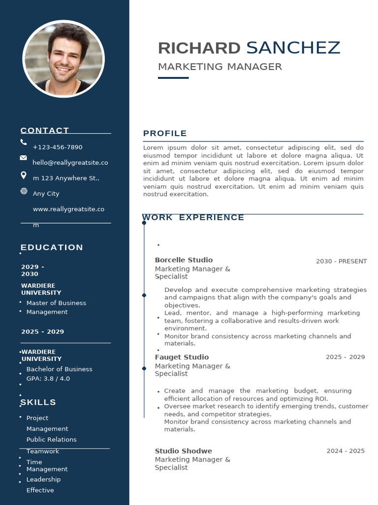 Deep Purple Professional College Student CV Resume | PDF | Marketing ...