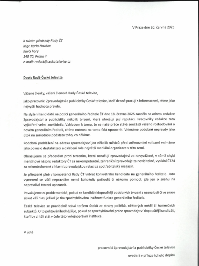 A250624 TBR 000 Dopis Rade CT 2 | PDF